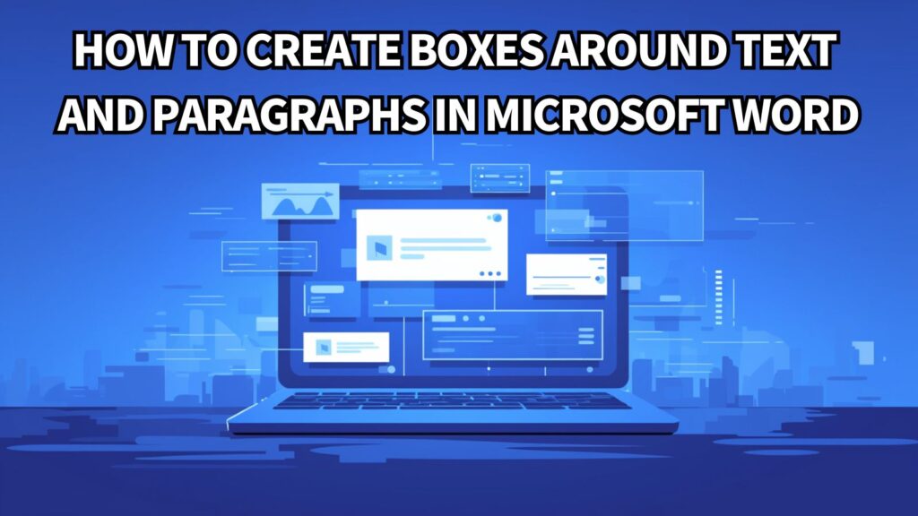 How to Create Boxes Around Text and Paragraphs in Microsoft Word ...