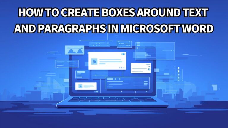 How to Create Boxes Around Text and Paragraphs in Microsoft Word ...
